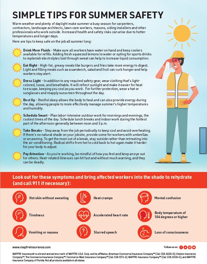 Summer Safety Tips for Professionals Who Work Outside!